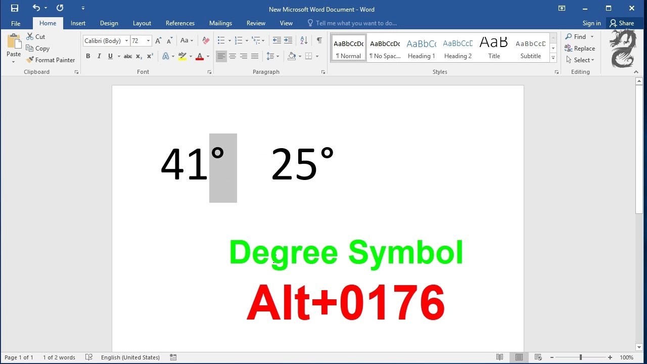 How To Add A Degree Symbol In Microsoft Word